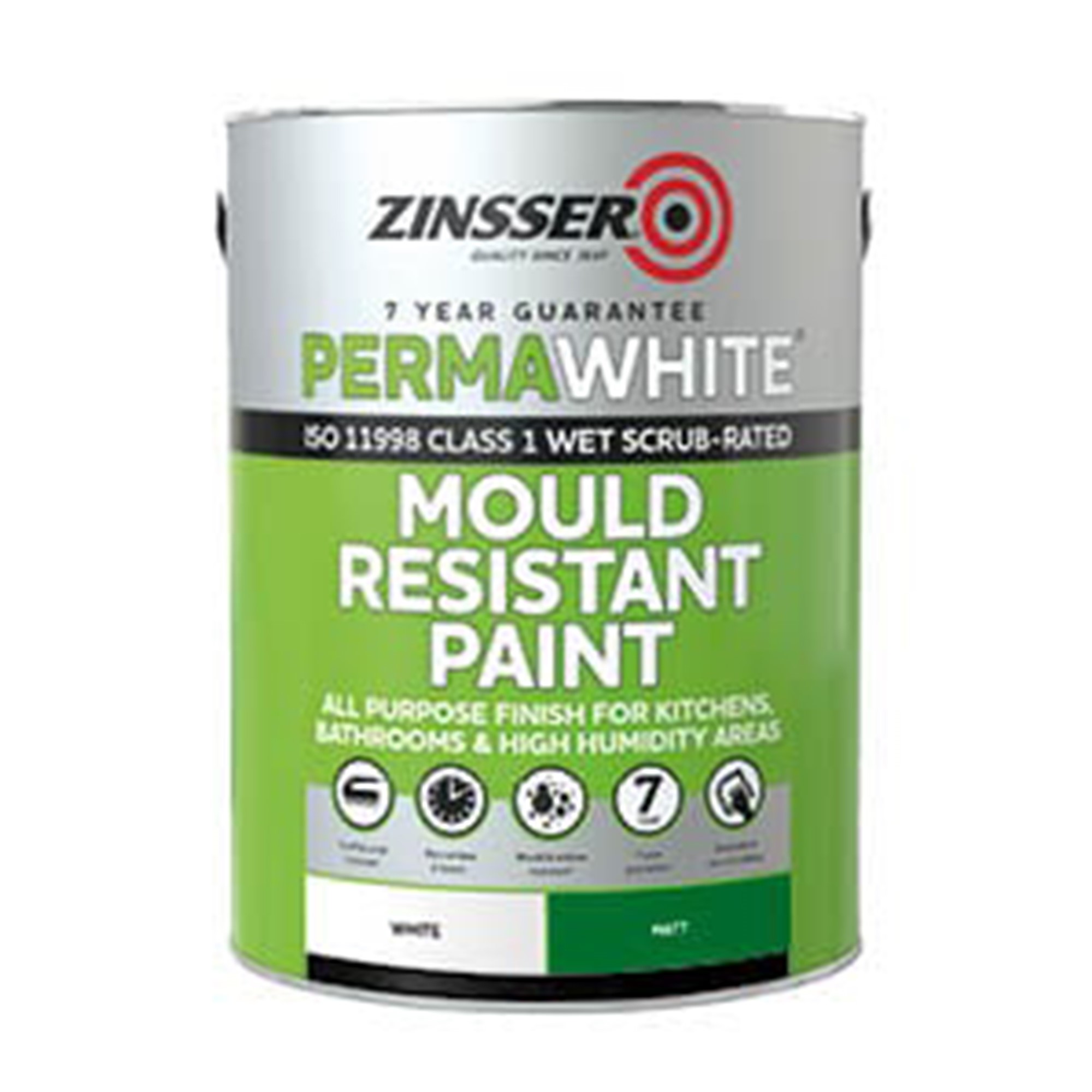 Zinsser Mould Resisting Perma White Interior Satin - Paint Direct